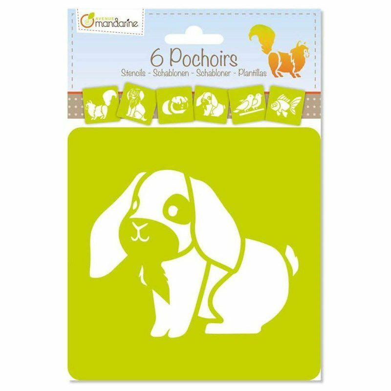 Plastové Šablony Sada 15X15Cm Domací Zvířata (6Ks), Avenue Mandarine Na ...